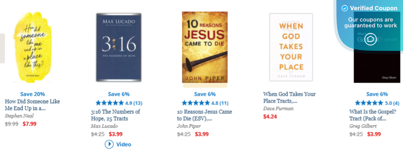 40% Off Christian Book Coupons & Promo Codes - April 2025