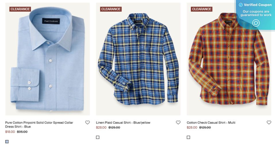 30% Off Paul Fredrick Coupons & Promo Codes - April 2025