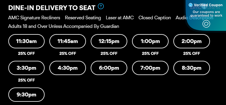 25% Off AMC Coupons, Promotions & Discounts - April 2025