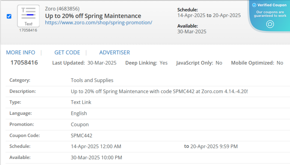 20% Off Zoro Coupons & Promo Codes + 4% Cash Back - April