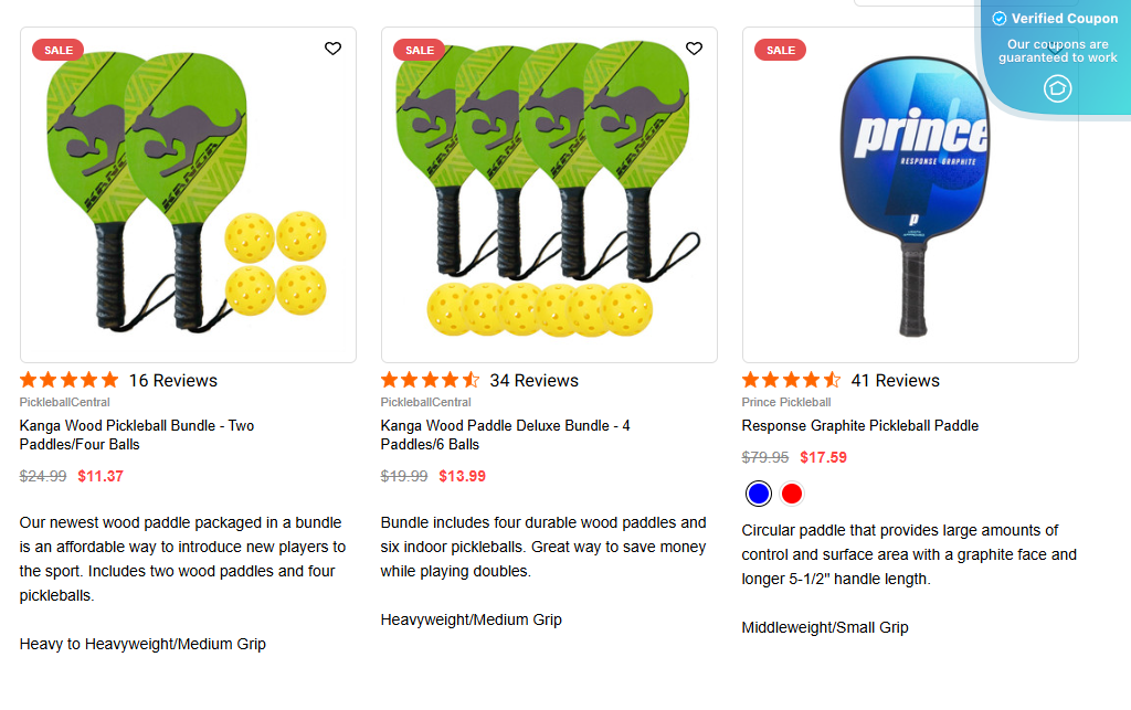 8% Off Pickleball Central Coupons & Promo Codes - April
