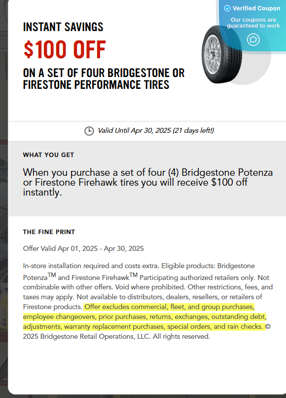 5% Off Firestone Coupons, Promotions & Discounts - May 2025
