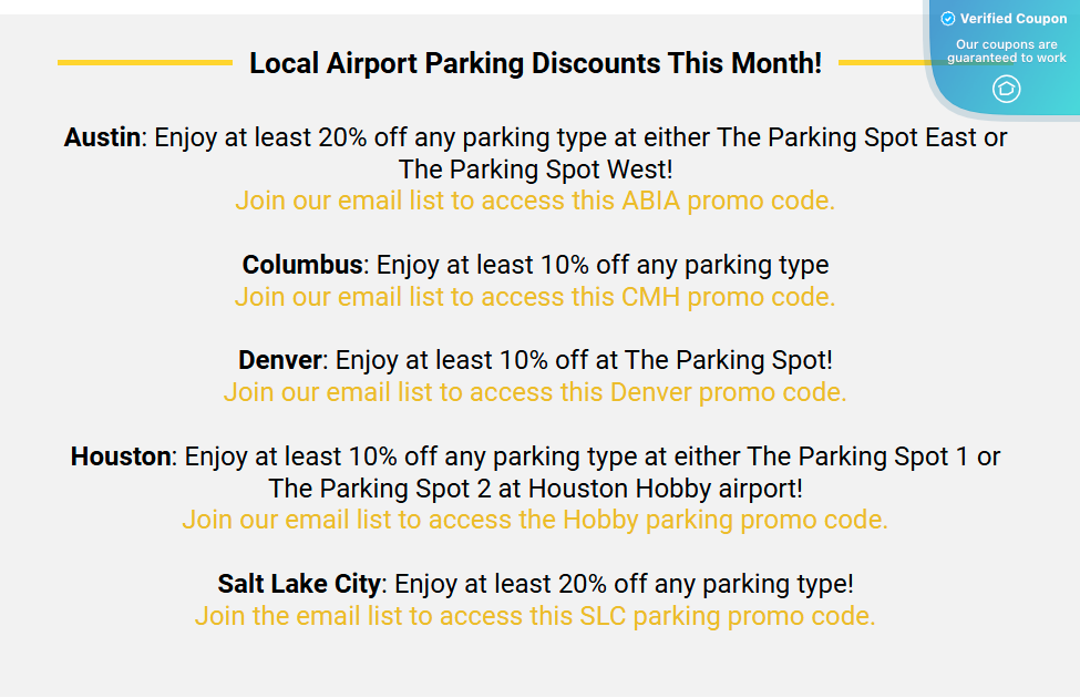 50% Off The Parking Spot Coupons & Promo Codes - May 2025
