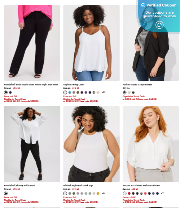 50% Off Torrid Coupons & Promo Codes - April 2025