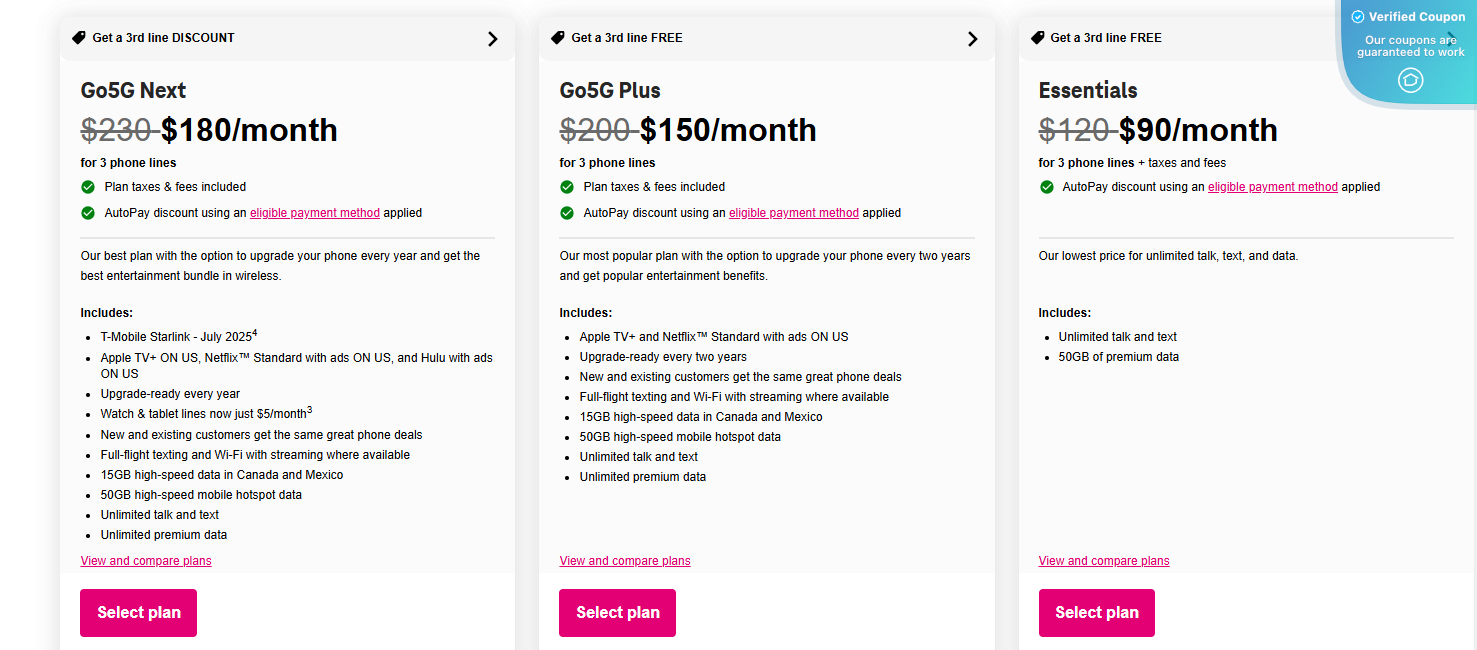 $35 Off T Mobile Coupons & Discounts - April 2025