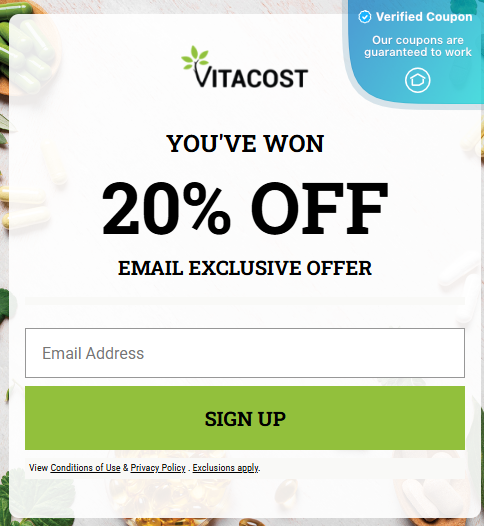 20% Off Vitacost Coupons & Promo Codes + 2% Cash Back