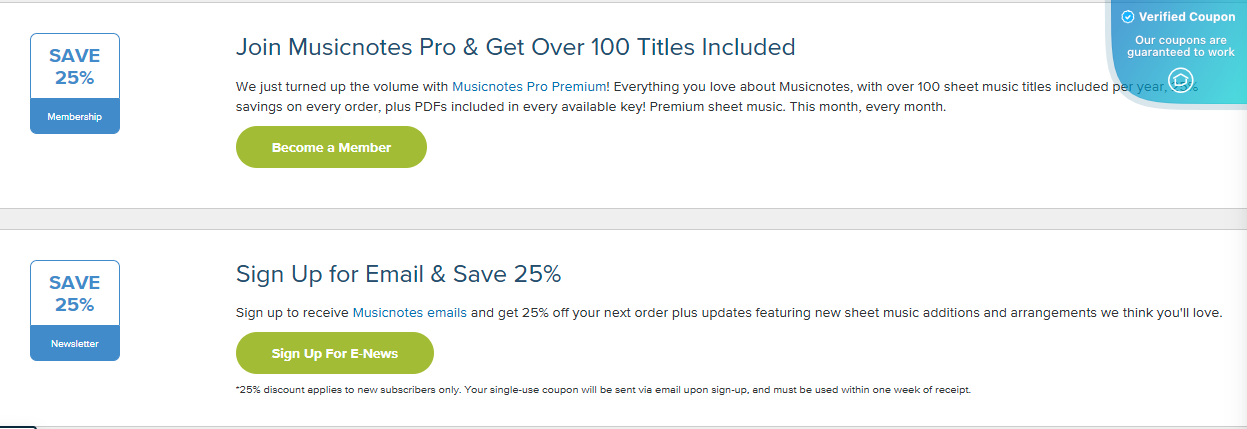 25% Off Musicnotes Coupons & Promo Codes - May 2025