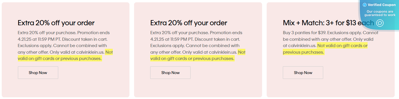 $15 Off Calvin Klein Coupons & Promo Codes - May 2025