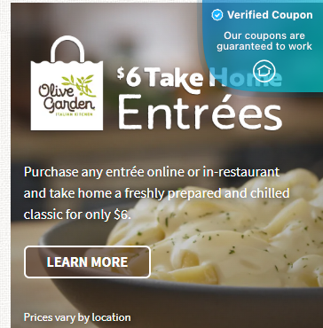 Olive Garden Coupons & Promo Codes - May 2025
