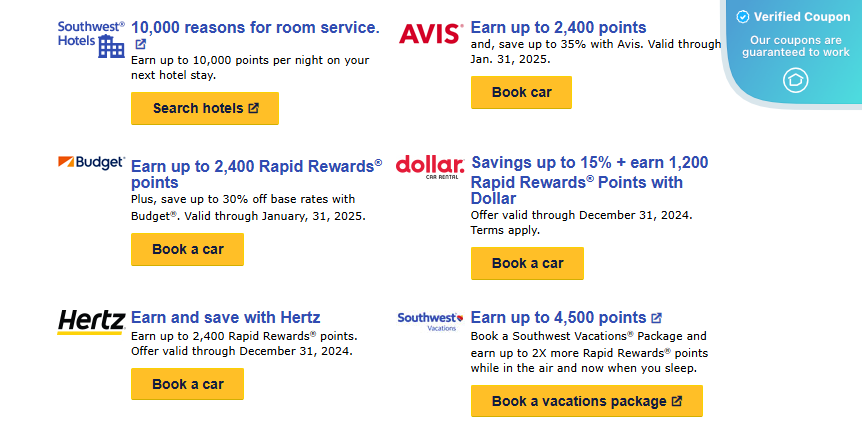 $69 Off Southwest Coupons & Promo Codes - May 2025