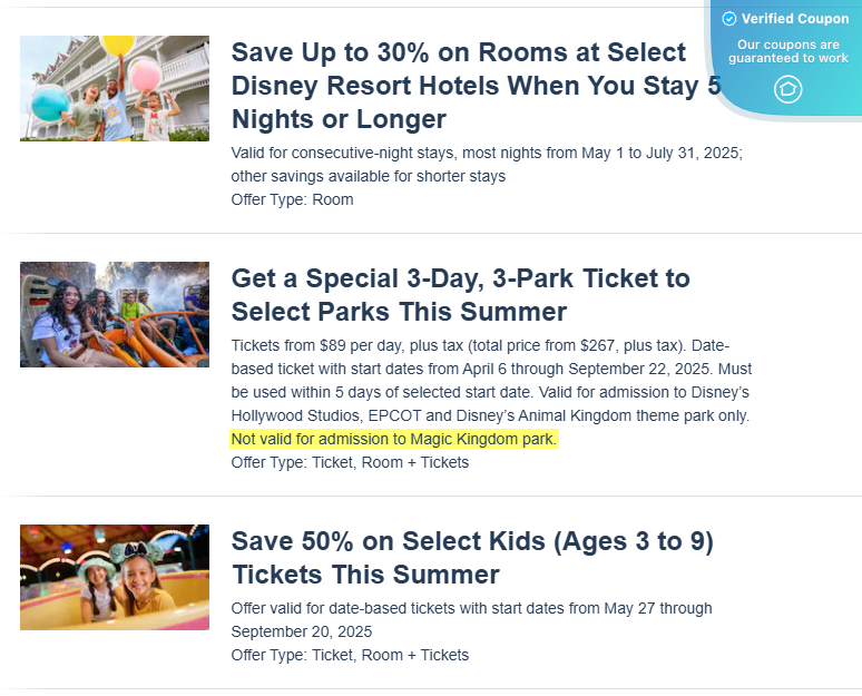 Walt Disney World Deals – Save Now (No Codes Needed)