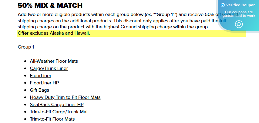 50% Off WeatherTech Coupons & Promo Codes - May 2025