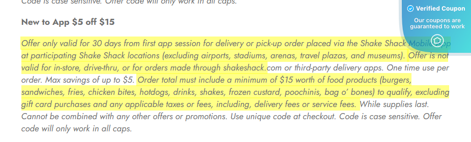 $5 Off Shake Shack Coupons & Promo Codes - April 2025