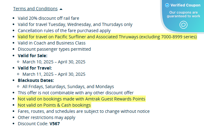 10% Off Amtrak Coupons & Discount Codes - May 2025