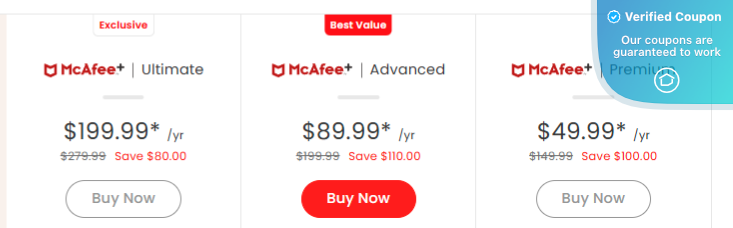 65% Off McAfee Coupons & Promo Codes - May 2025