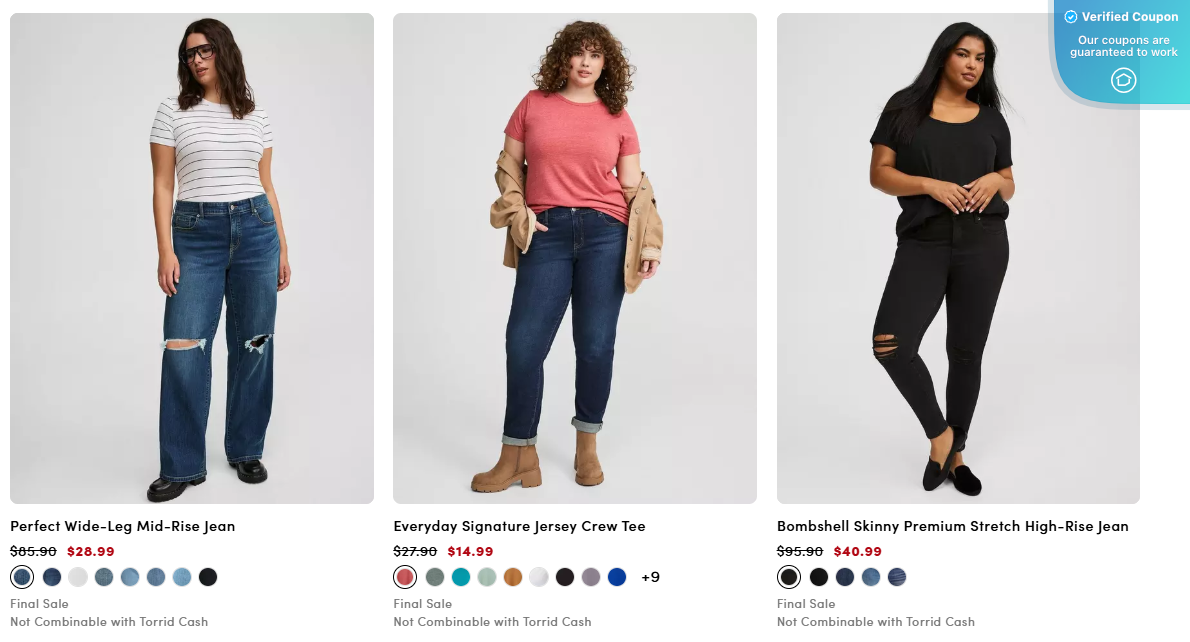 65% Off Torrid Coupons & Promo Codes - April 2025