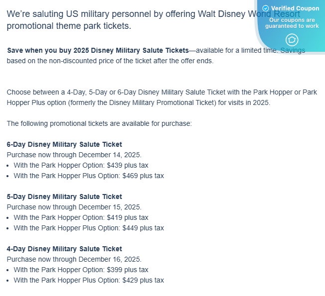 50% Off Disney World Coupons & Promo Codes - May 2025