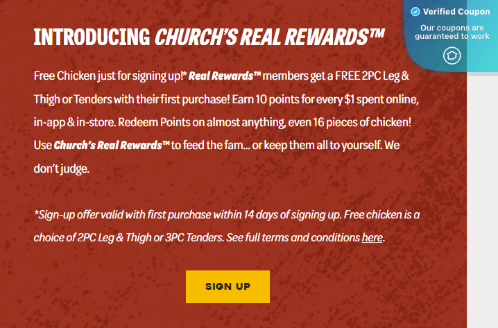 $20 Off Church's Chicken Coupons, Specials & Deals - May
