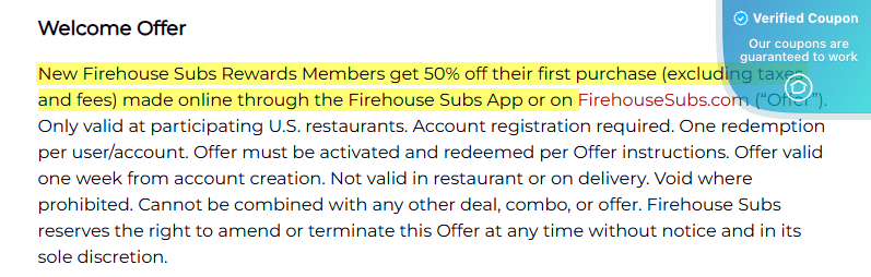 50% Off Firehouse Subs Coupons, Specials & Deals - May 2025