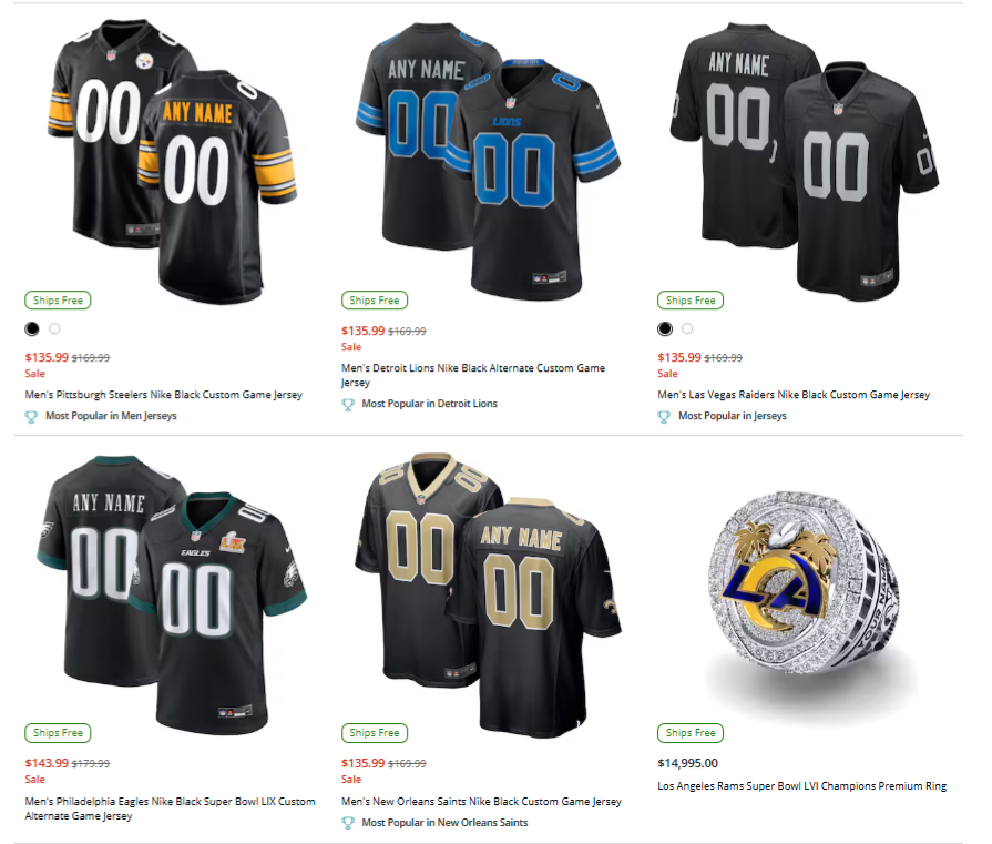 25% Off NFL Shop Coupons & Promo Codes + 0.5% Cash Back