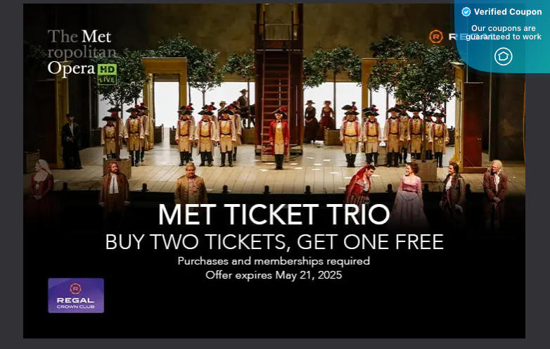 15% Off Regal Cinemas Coupons & Promo Codes - May 2025