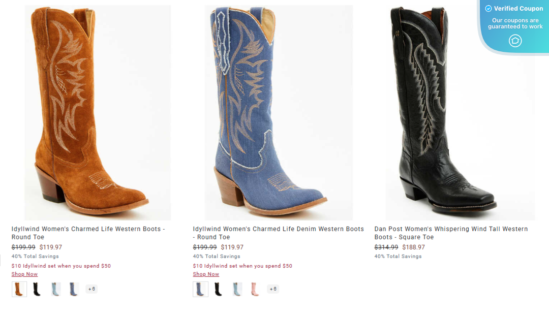 30% Off Boot Barn Coupons & Promo Codes - May 2025