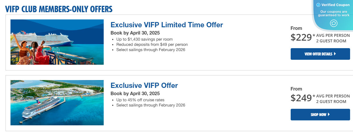 45% Off Carnival Cruise Coupons & Promo Codes - April 2025