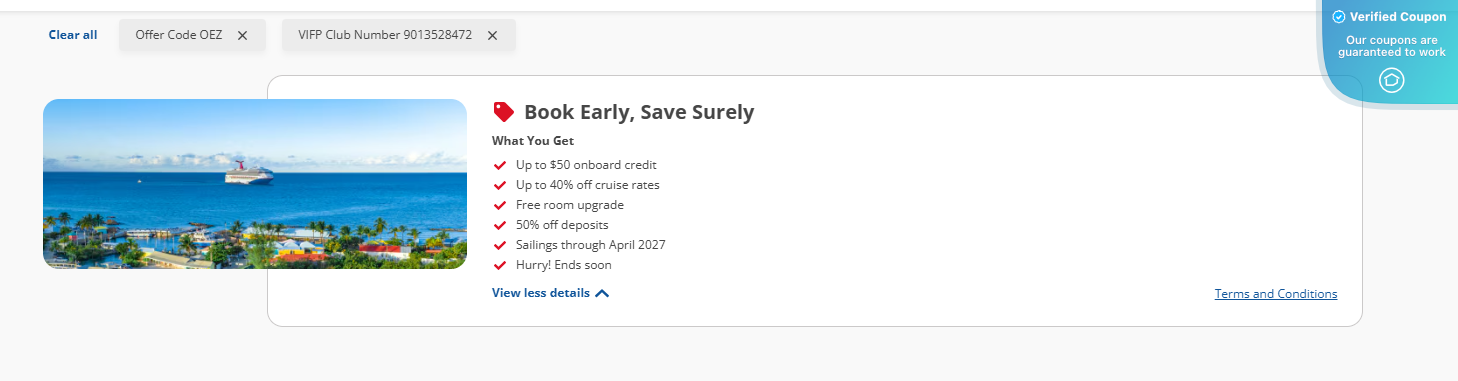 45% Off Carnival Cruise Coupons & Promo Codes - April 2025
