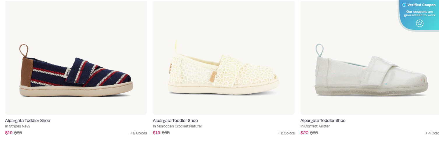 25% Off TOMS Coupons & Promo Codes + 3% Cash Back - April
