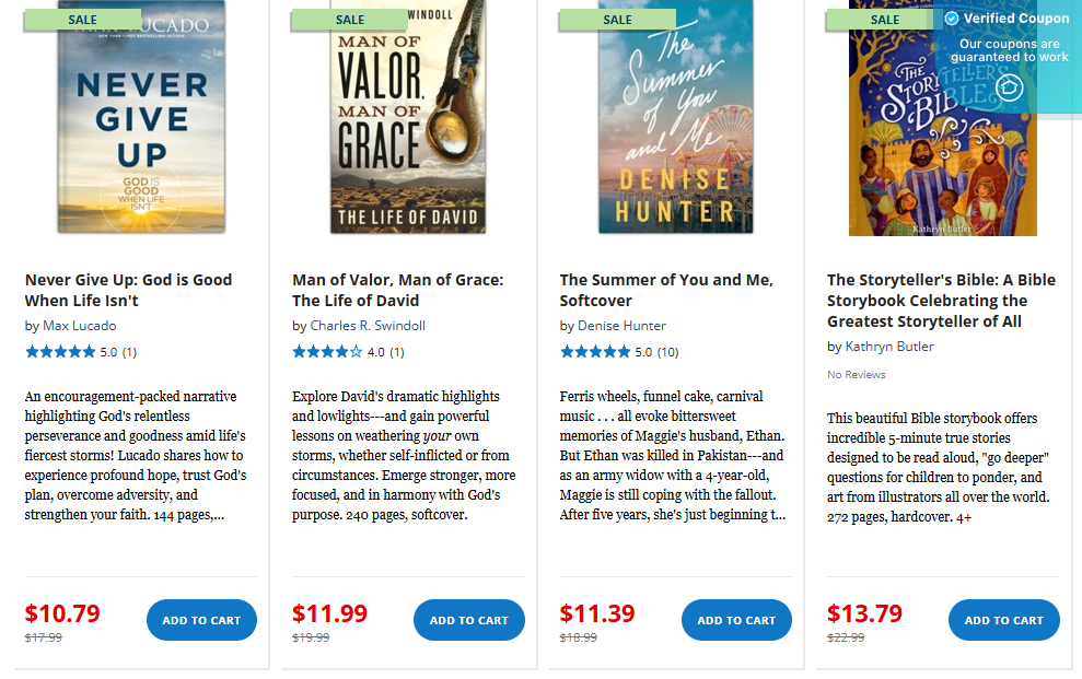 10% Off Christian Book Coupons & Promo Codes + 2% Cash Back