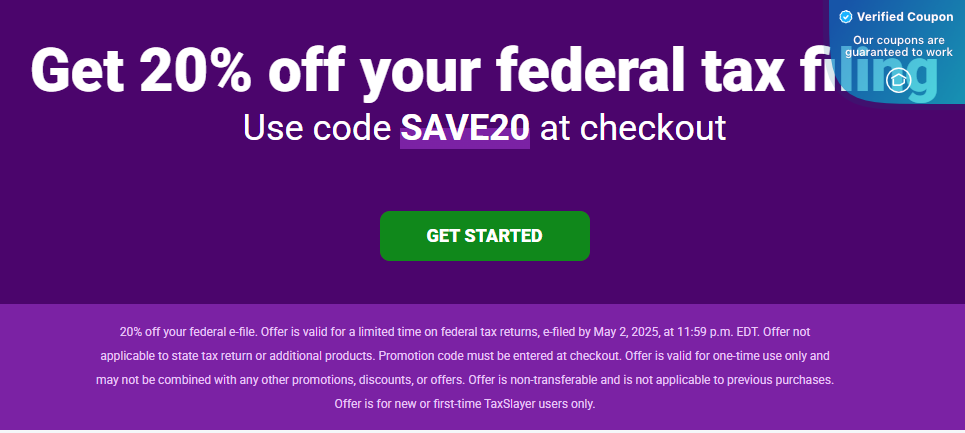 15% Off TaxSlayer Coupons & Promo Codes - May 2025