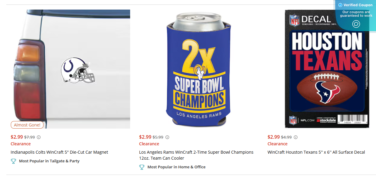 25% Off NFL Shop Coupons & Promo Codes + 0.5% Cash Back