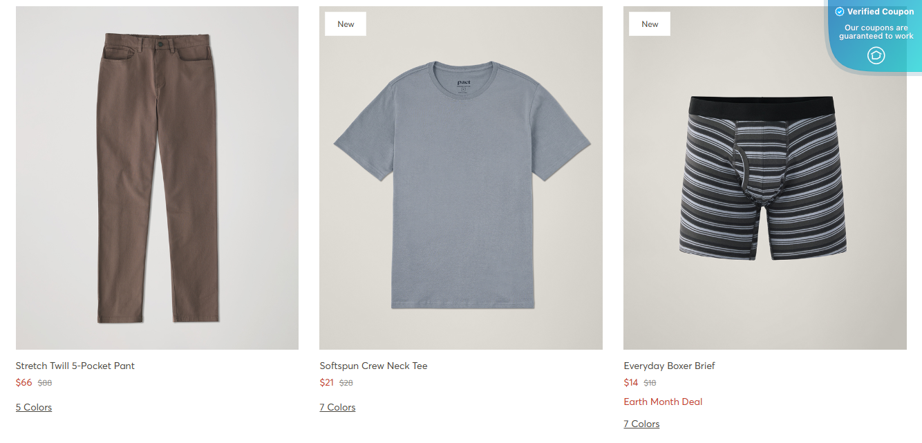 $10 Off Pact Coupons & Promo Codes - May 2025