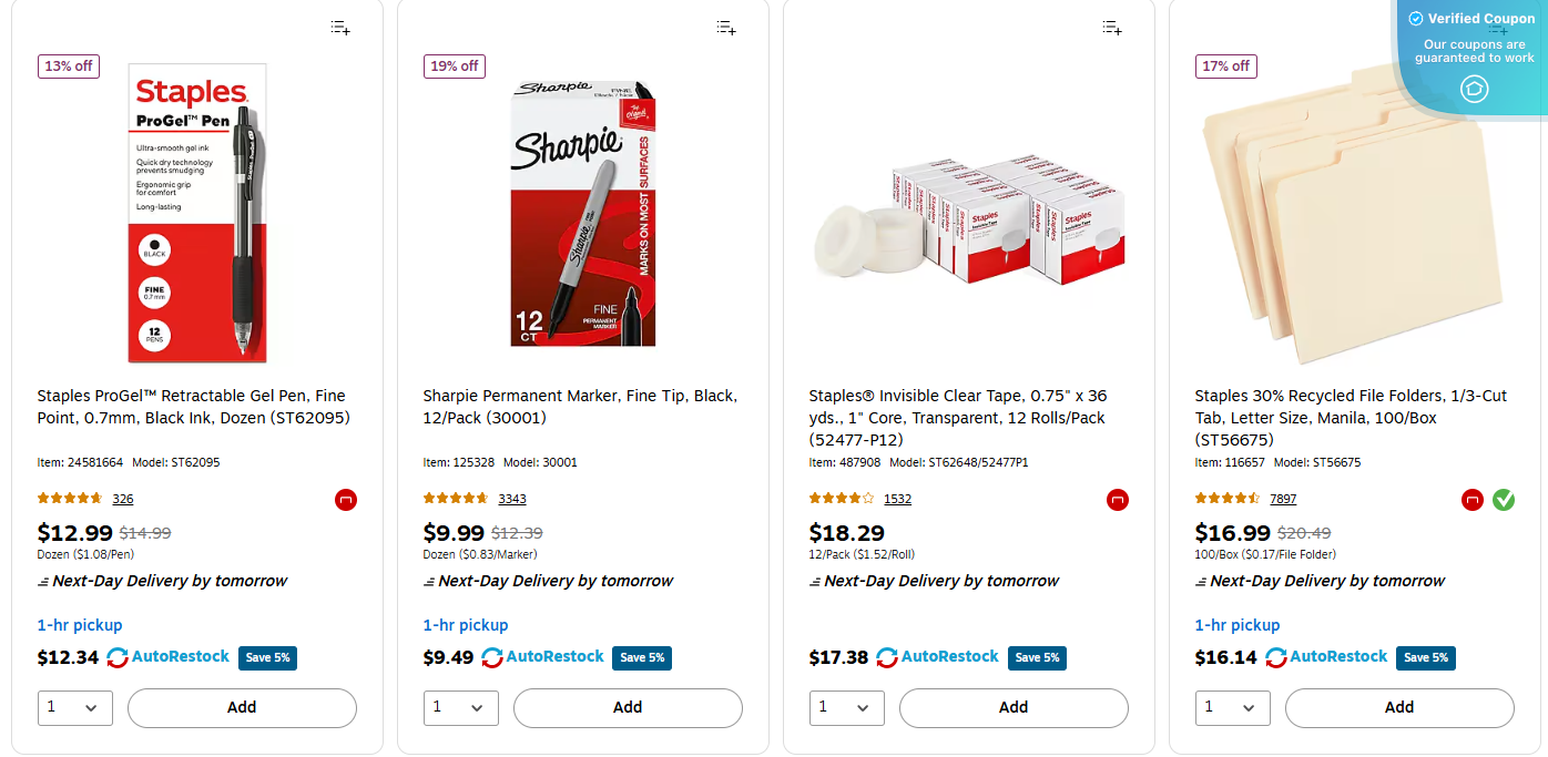$100 Off Staples Coupons & Promo Codes - May 2025