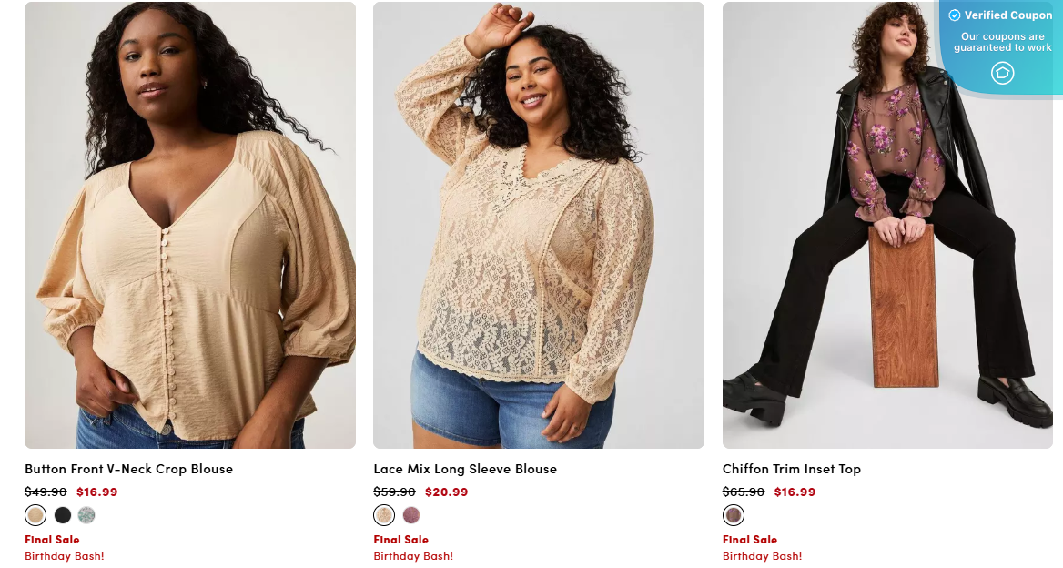 65% Off Torrid Coupons & Promo Codes - April 2025