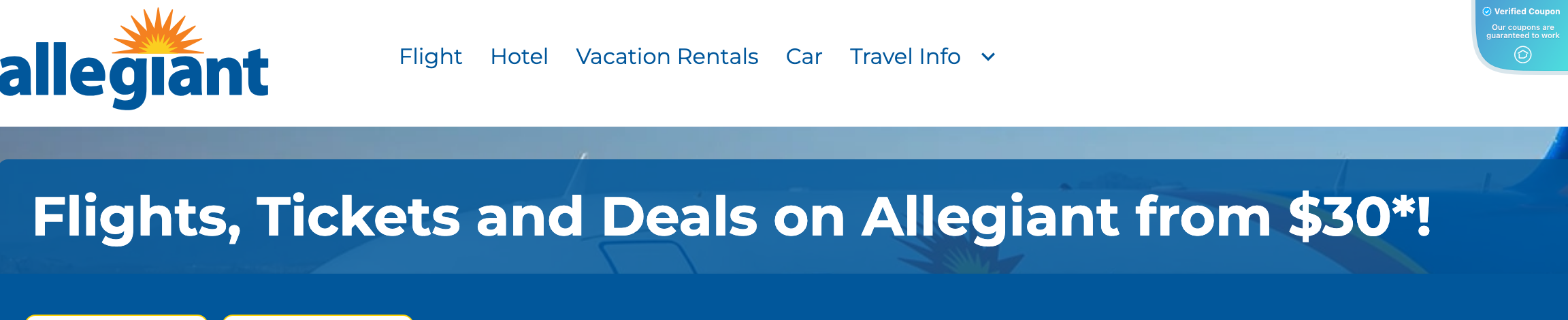 $30 Off Allegiant Air Coupons & Promo Codes - May 2025
