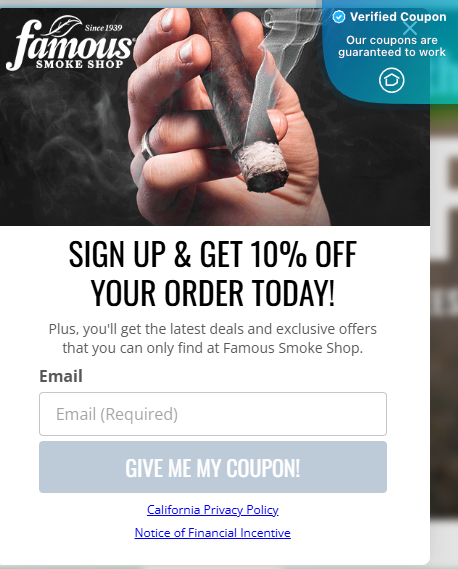 60% Off Famous Smoke Coupons & Promo Codes - May 2025