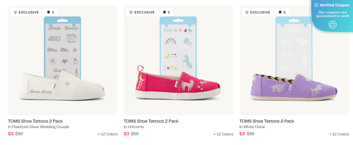 25% Off TOMS Coupons & Promo Codes + 3% Cash Back - April