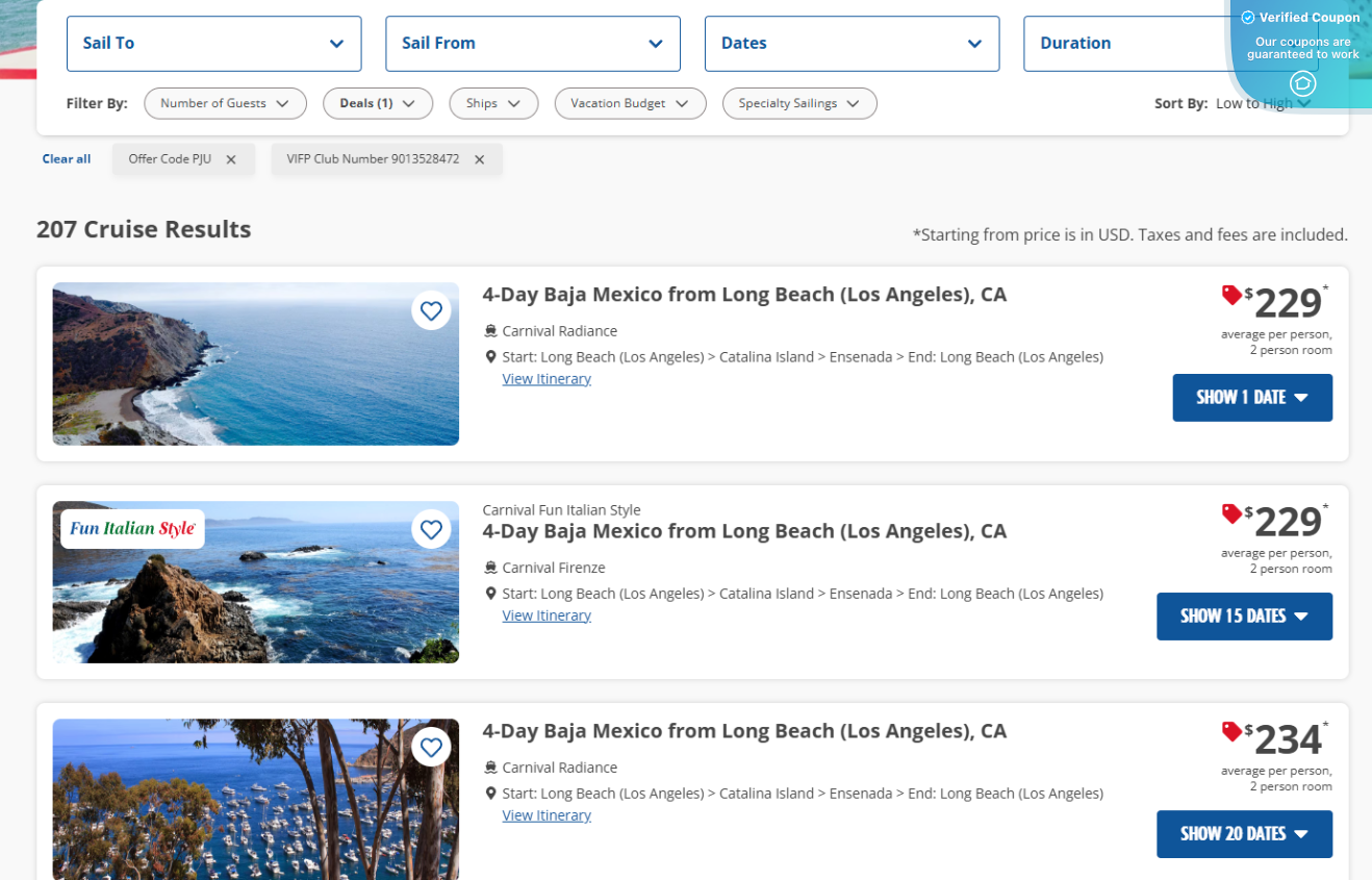 40% Off Carnival Cruise Coupons & Promo Codes - May 2025