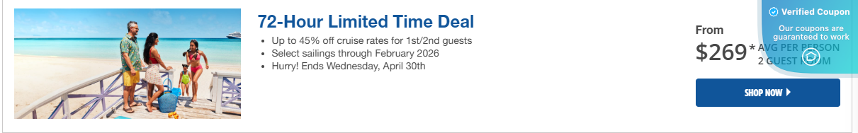 40% Off Carnival Cruise Coupons & Promo Codes - May 2025