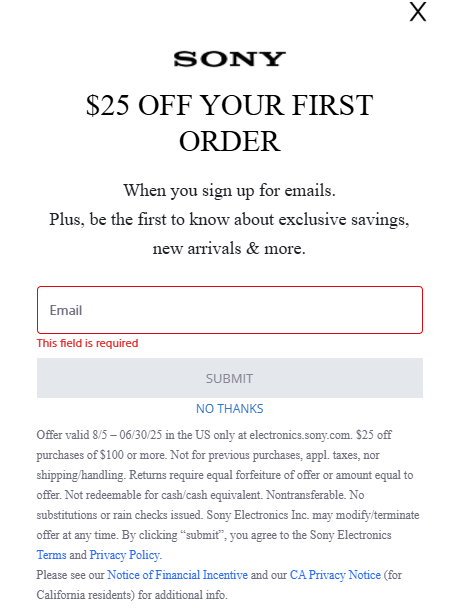 Sony Coupons - Up to $25 Off (No Codes Needed in June)