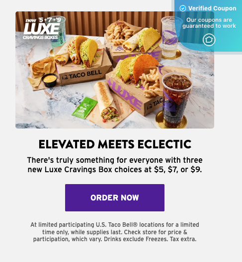 5% Off Taco Bell Coupons & Promo Codes - May 2025