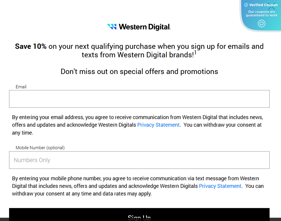 10% Off Western Digital Coupons & Promo Codes - May 2025