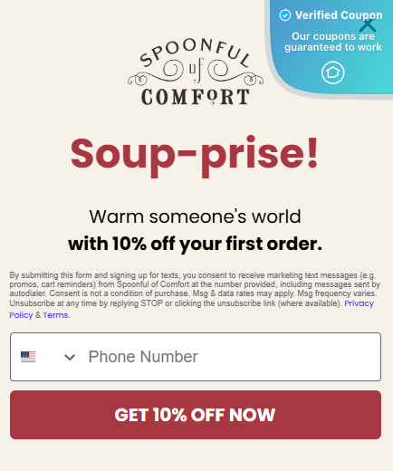 10% Off Spoonful of Comfort Coupons & Promo Codes - May