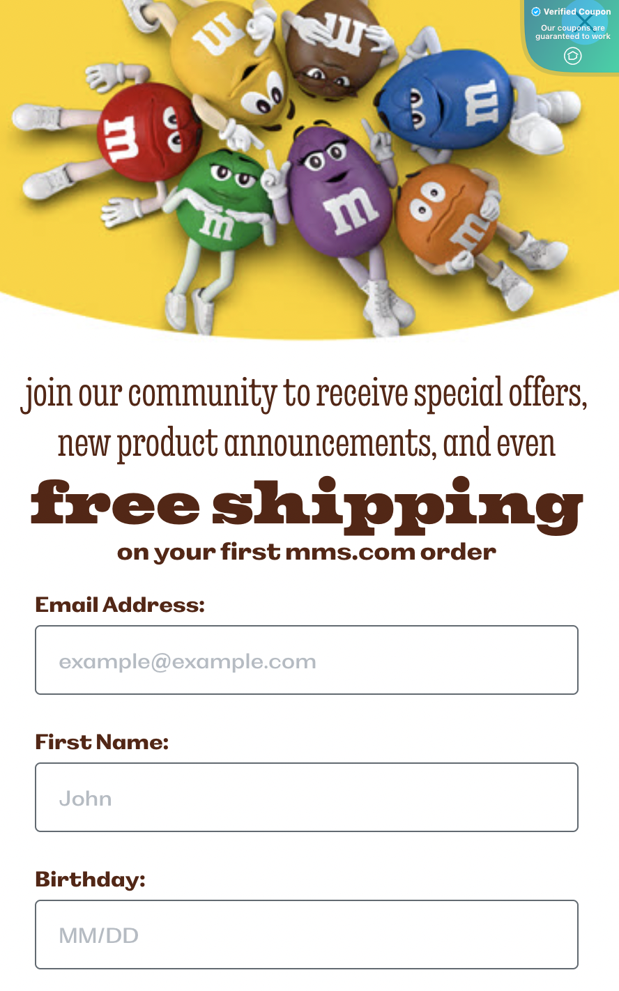 15% Off My M&M's Coupons & Promo Codes - May 2025