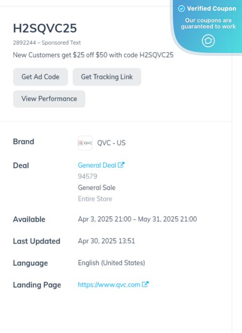 $25 Off QVC Coupons & Promo Codes - May 2025