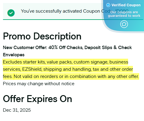 $50 Off Deluxe Checks Coupons & Discount Codes - May 2025