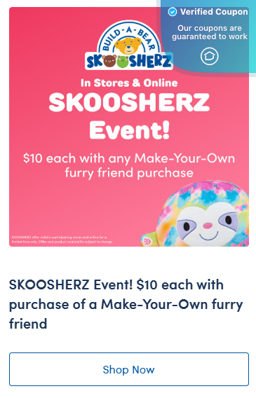 Build-A-Bear Coupons & Promo Codes - May 2025