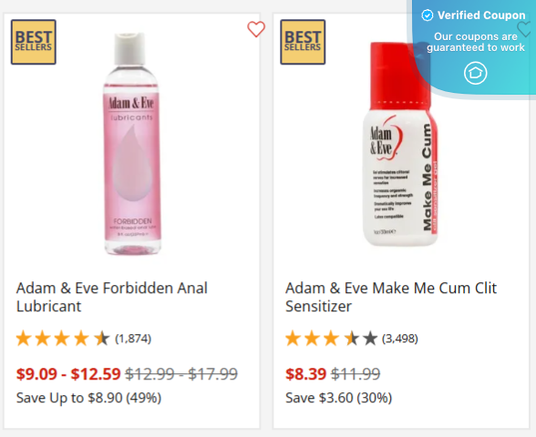 60% Off Adam and Eve Coupons & Discount Codes - May 2025
