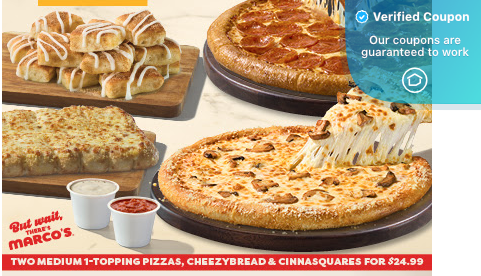 30% Off Marco's Pizza Coupons & Promo Codes - May 2025